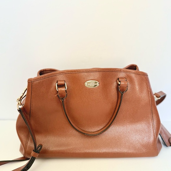 Coach | Bags | Coach Margot Carryall Satchel Crossgrain Leather Purse ...